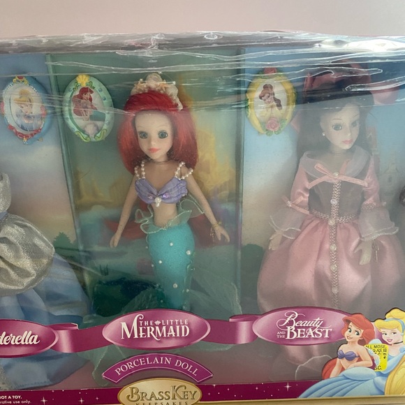 Disney | Toys | Disney Princess Porcelain Dolls Beauty Beast Little ...